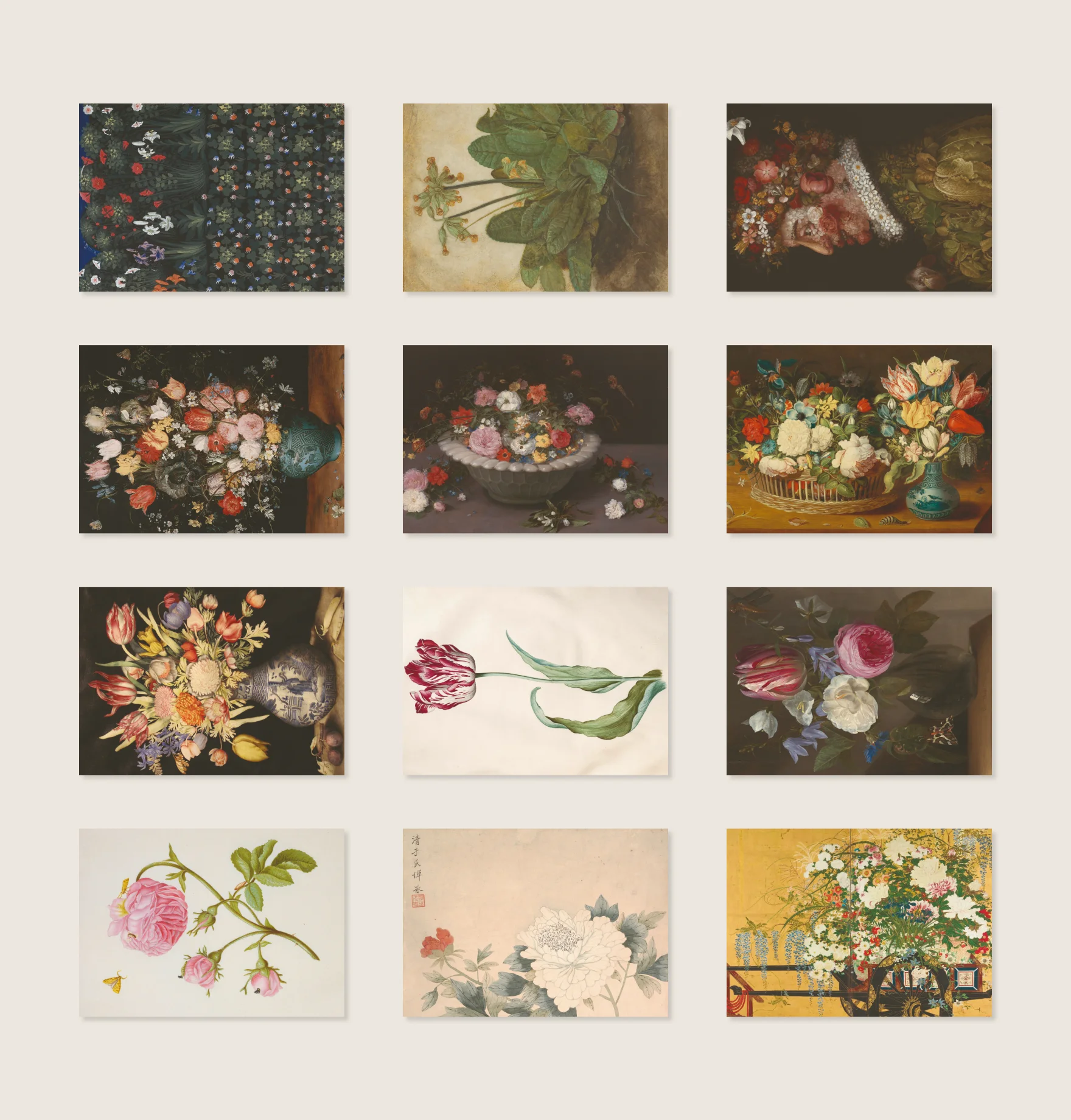 Flowers in Art 50 Postcards Set – DailyArt Shop
